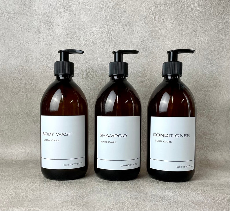 Reusable Amber PET Plastic Bottle 500 ML With Dispenser Pump - Etsy