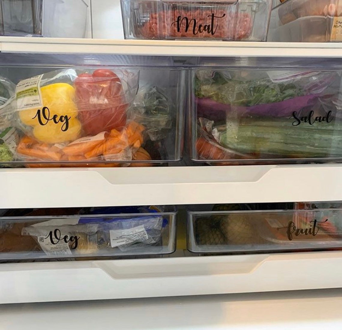 Fridge Containers Decals Fridge Stickers Vinyl Fridge - Etsy UK