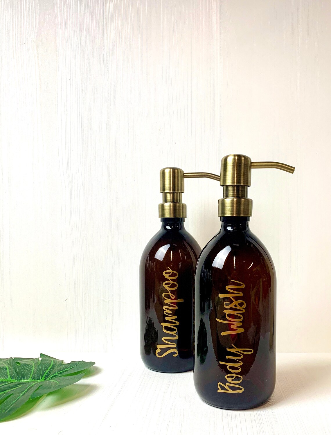 Glass Amber Dispenser Bottles Personalised Liquid Bottle Eco - Etsy UK