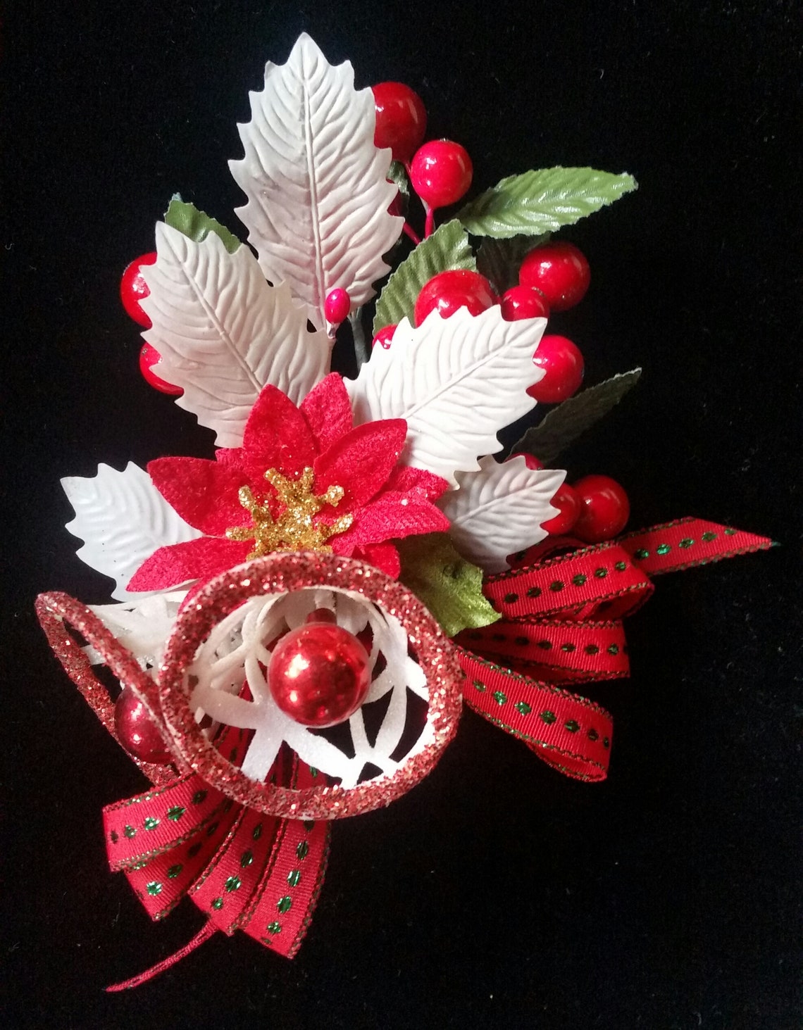 Christmas Corsage Pin Vintage - Etsy