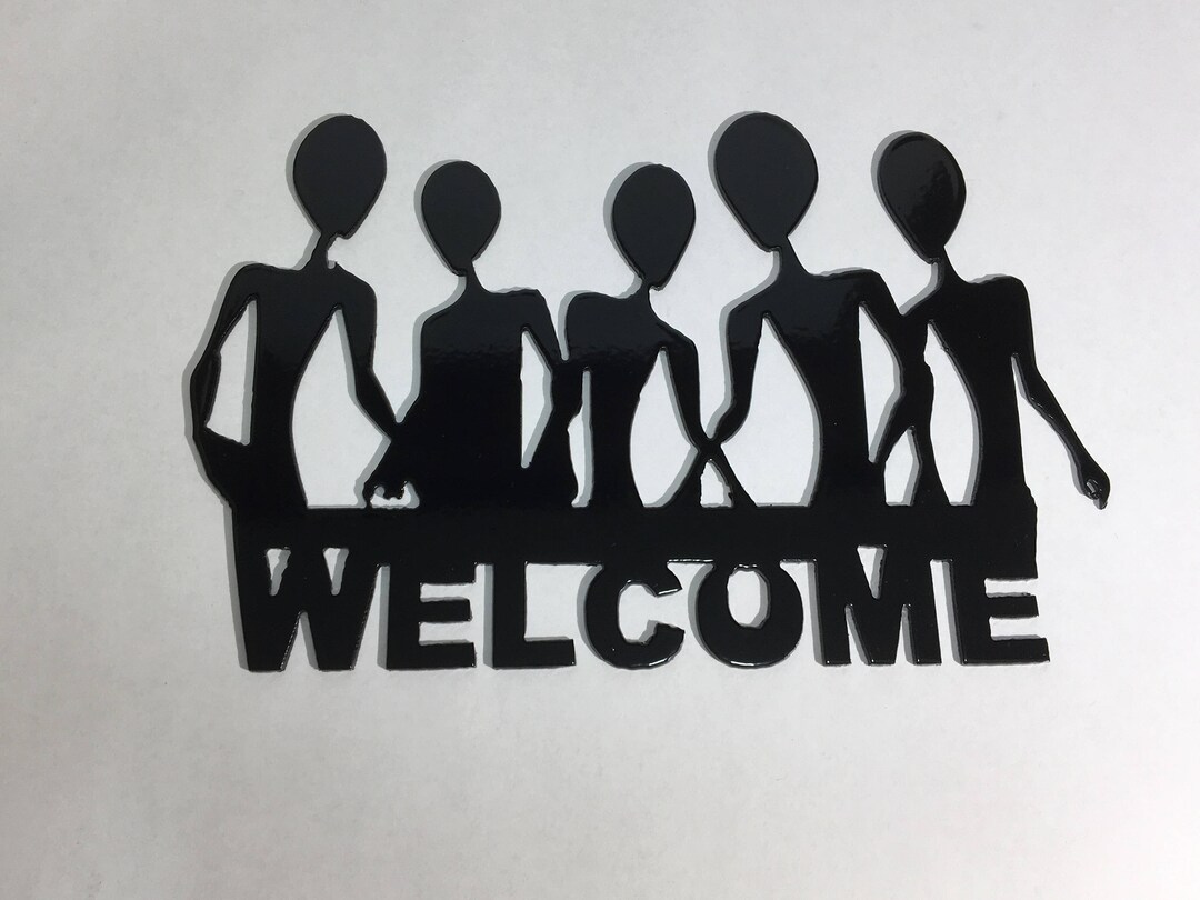 Alien Welcome Sign Metal Art Back to School for Dorms - Etsy