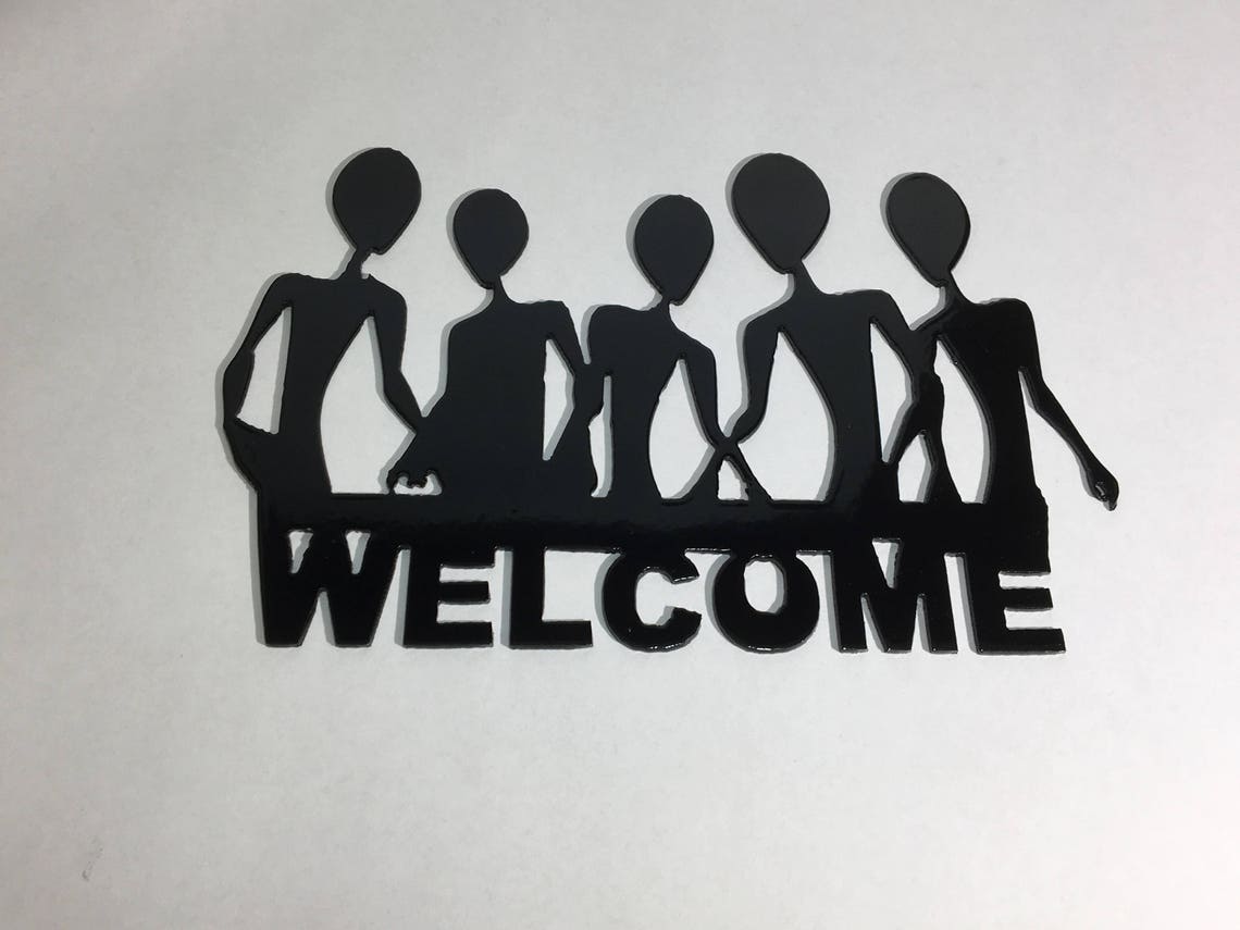 Alien Welcome Sign Metal Art Back to School for Dorms - Etsy