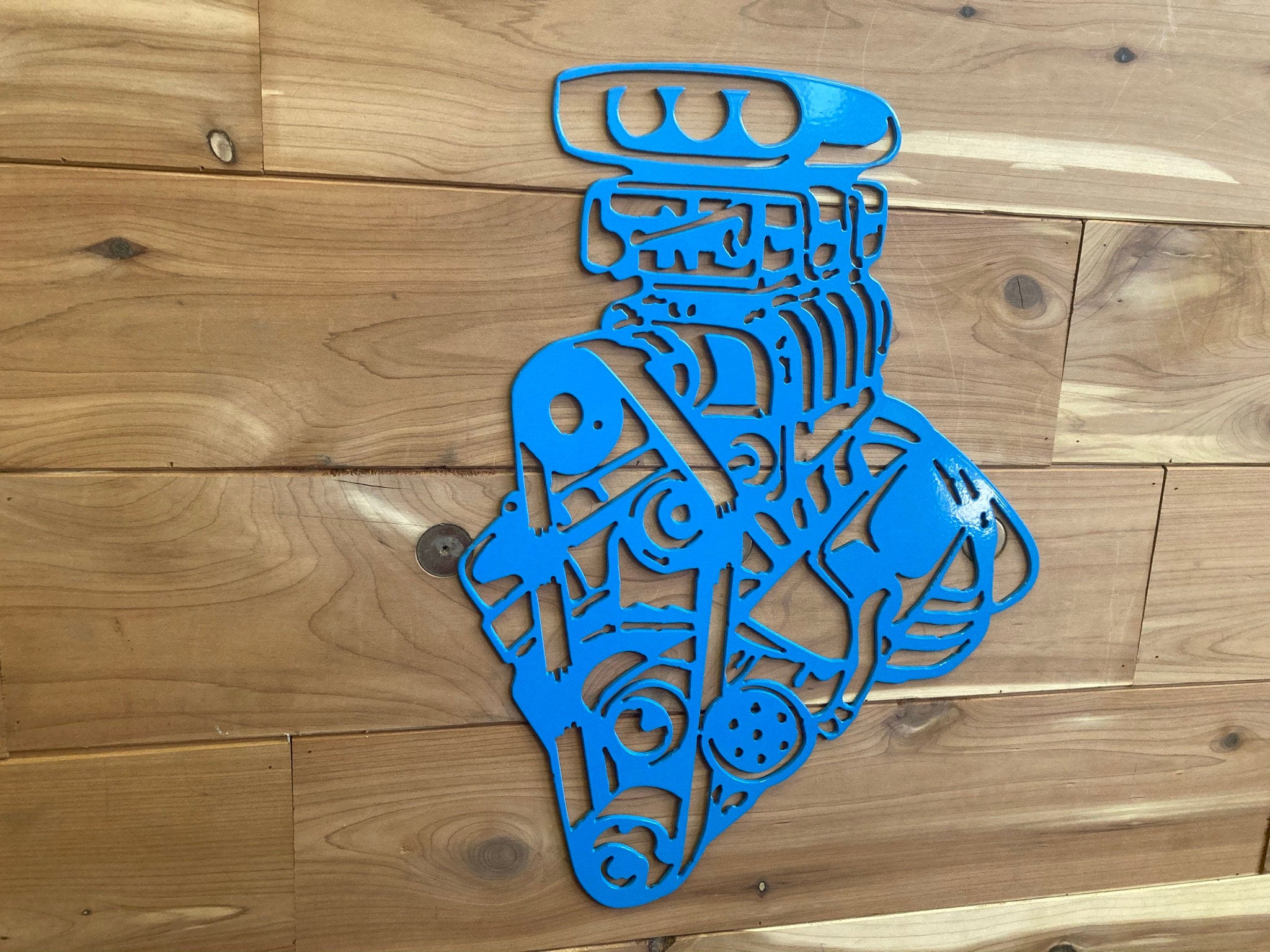 Wall Décor Wall Hangings Supercharged V8 Engine Bug Catcher Silhouette ...