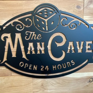 Man Cave Metal Wall Art Sign - Etsy