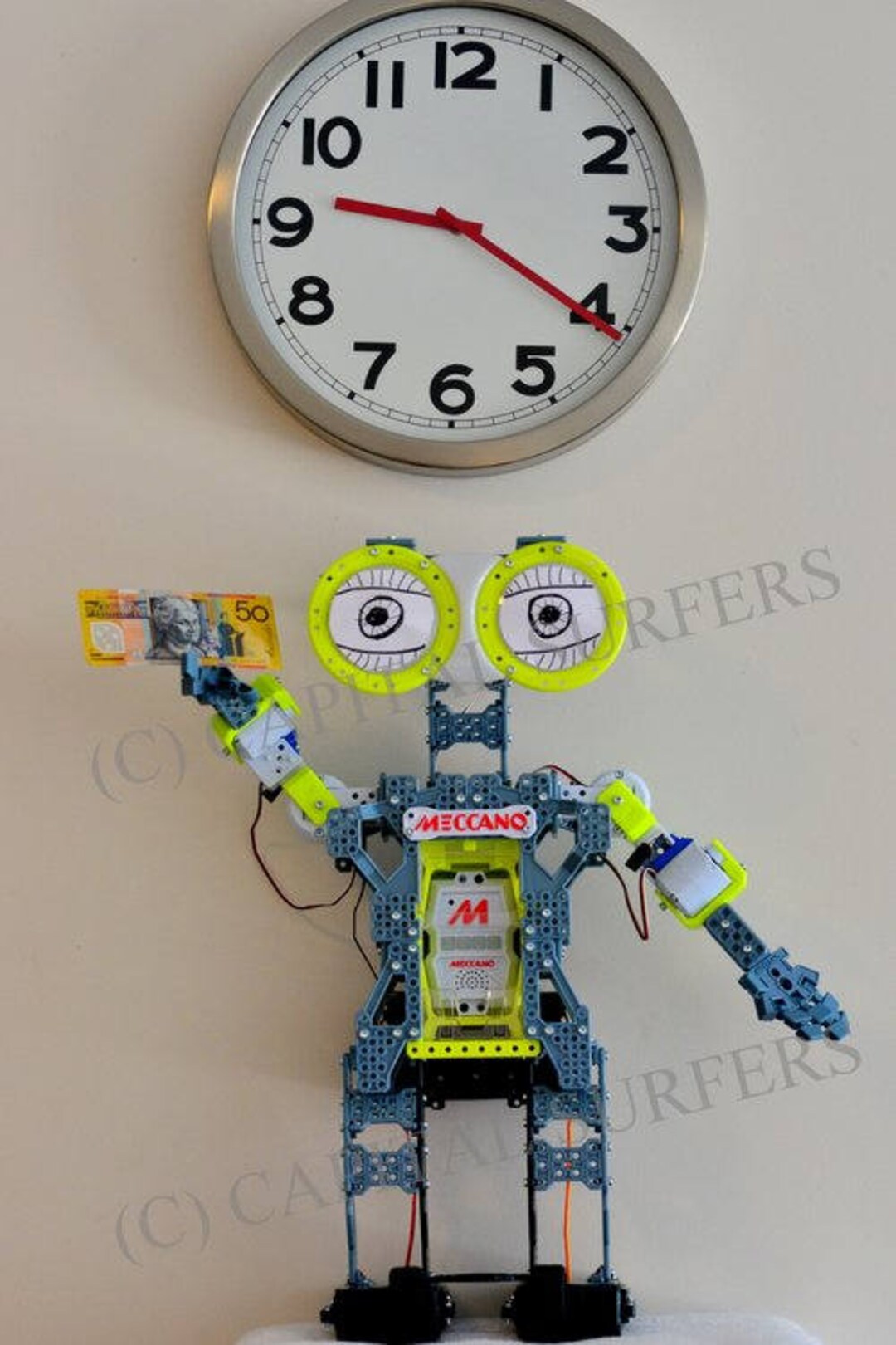 Toy Robot. Time is Money - Stock Image - Etsy
