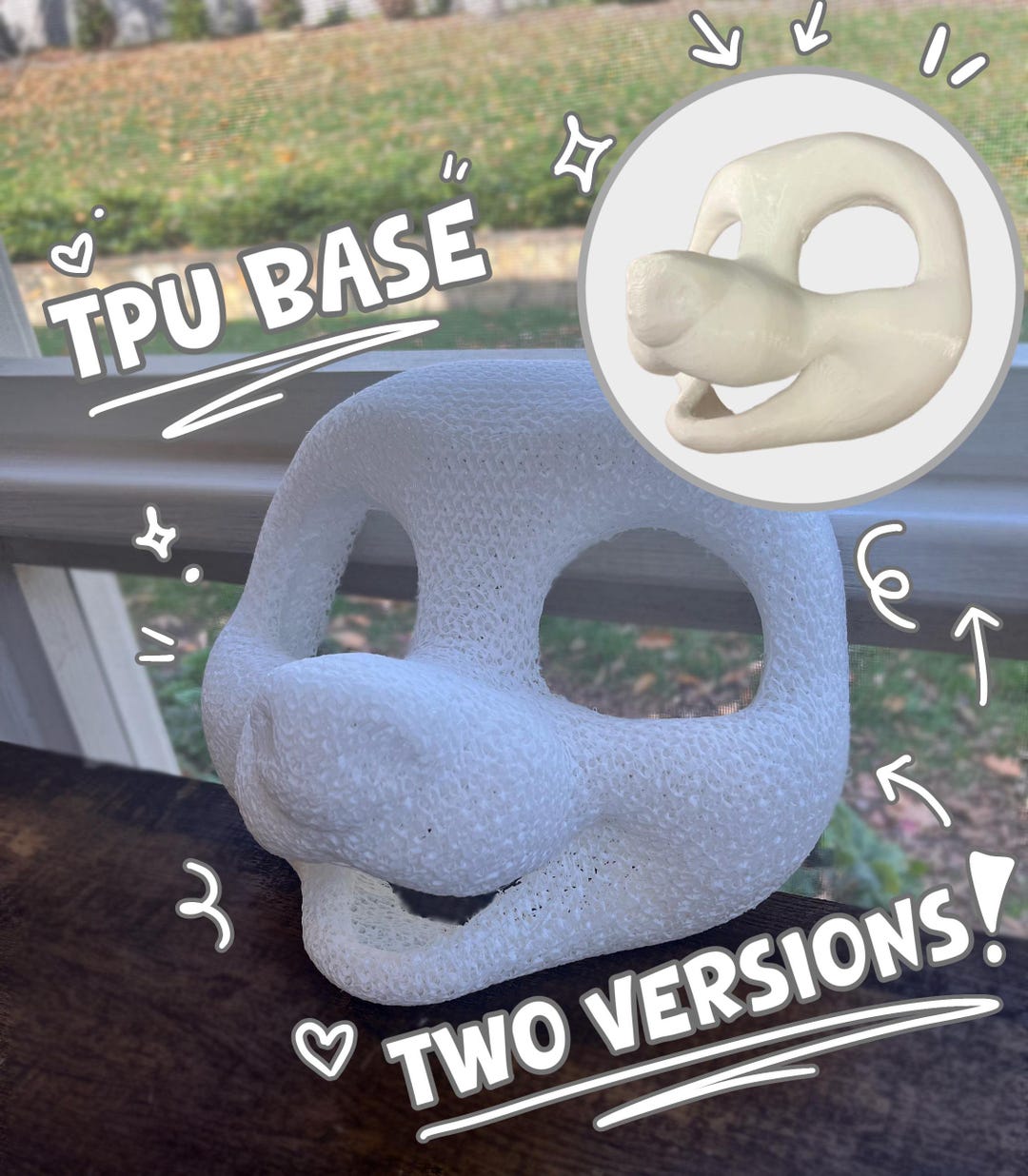 TPU Kemono Puppy Fursuit Head Base 3D Printed Fursuit Mask, Furry ...