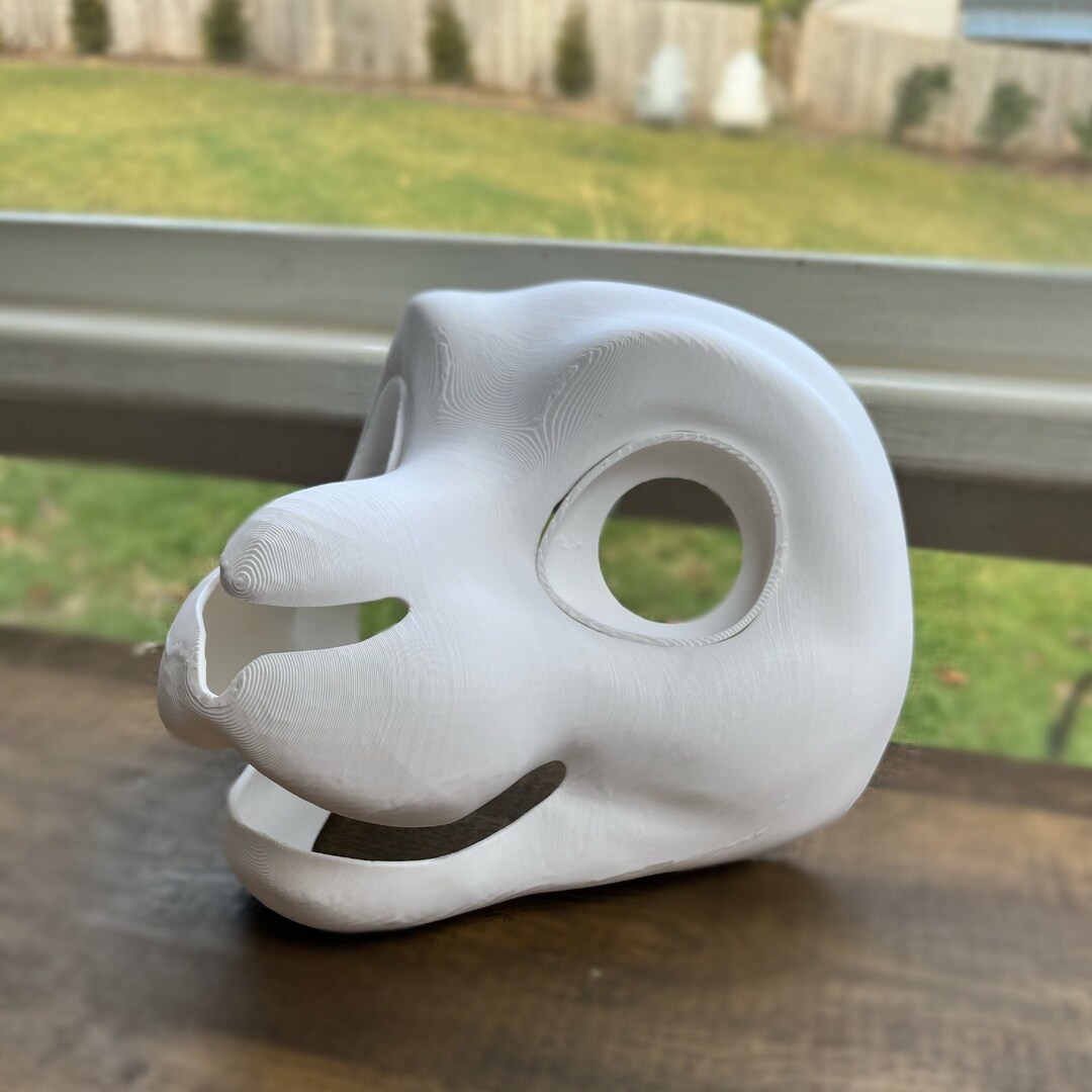 Bunny Fursuit Head Base 3D Printed Fursuit Mask, Furry Animal Toony ...