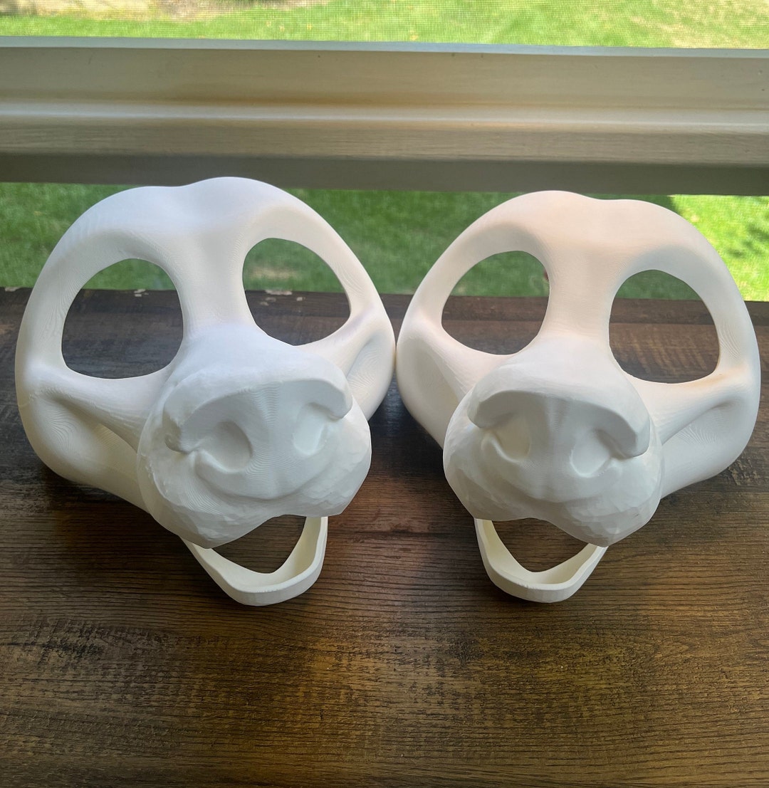 Fursuit Head Base 3D Printed Fursuit Mask (PLEASE READ DESCRIPTION ...