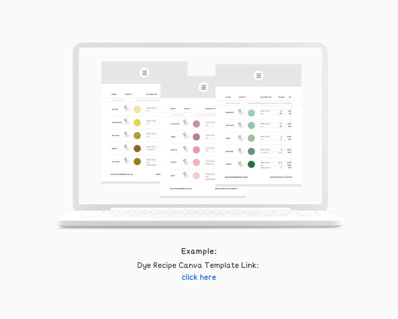 Dye Recipe Record Canva Template: Hand Dyeing Organizer (printable) - Etsy
