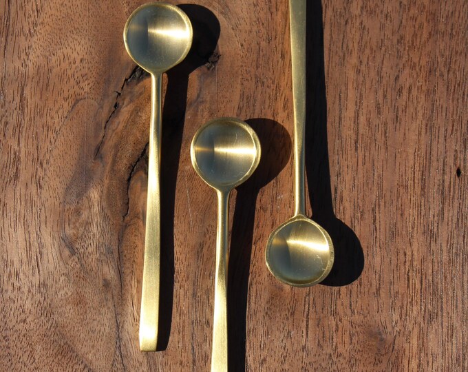 Original 6 Brass Spoon Set - Etsy