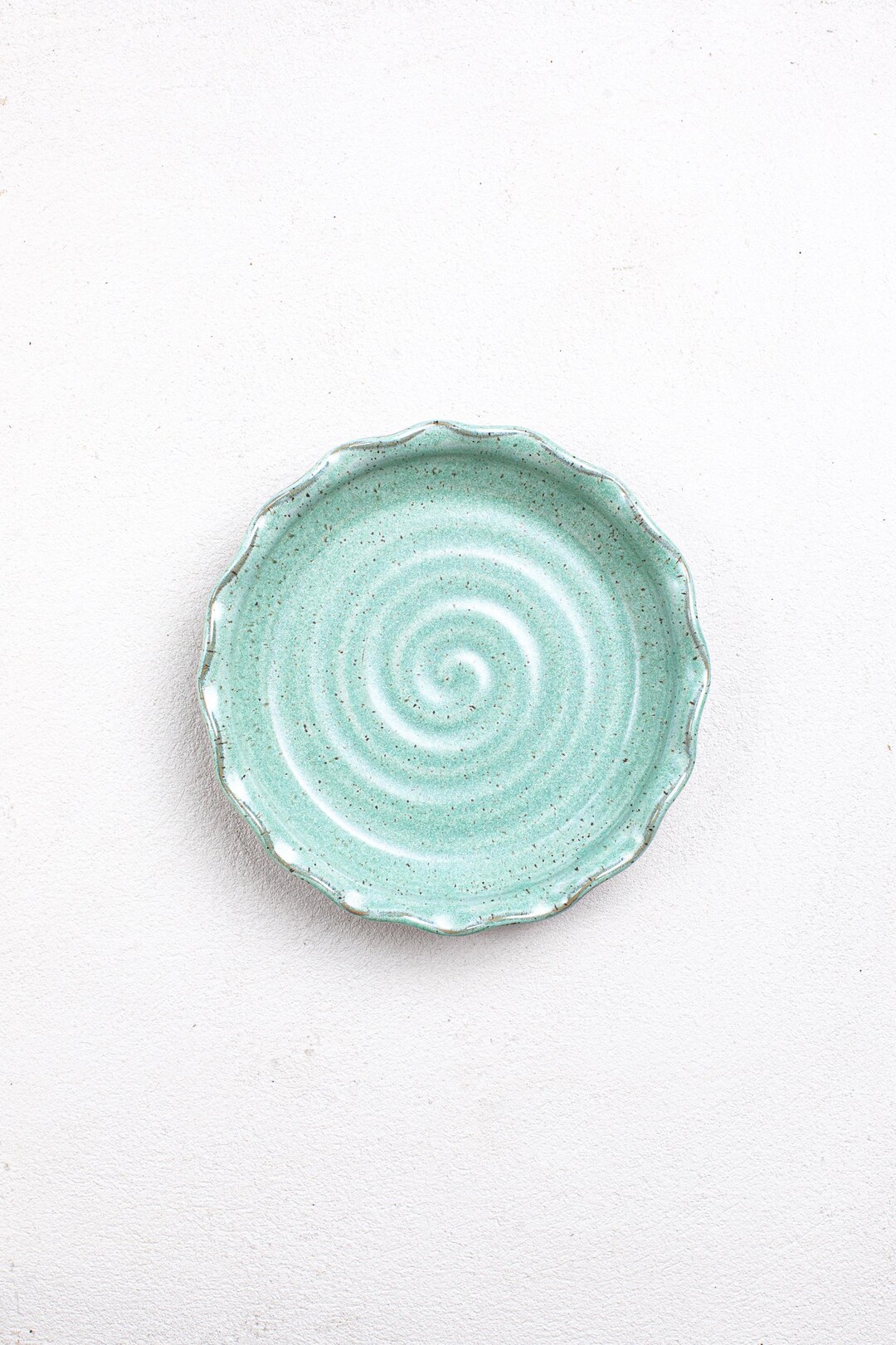 Turquoise Pie Plate - Handmade Ceramic Pie Plate - Pottery Baking Dish ...