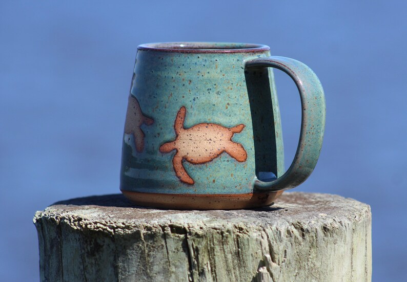 Sea Turtle Mug Ocean Life Mug Sea Turtle Gift Handmade - Etsy
