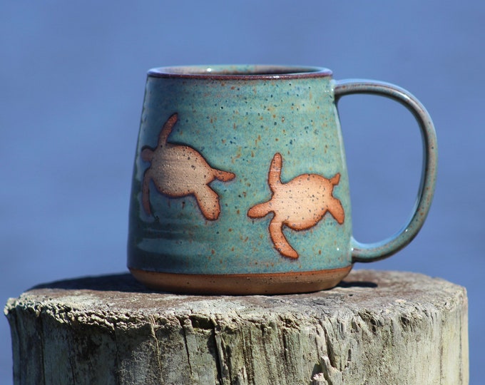 Sea Turtle Mug Ocean Life Mug Sea Turtle Gift Handmade - Etsy
