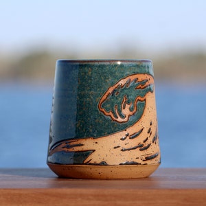 Ocean Wave Mug Surf Mug Blue Wave Mug Coastal Living Mug Husband Gift ...