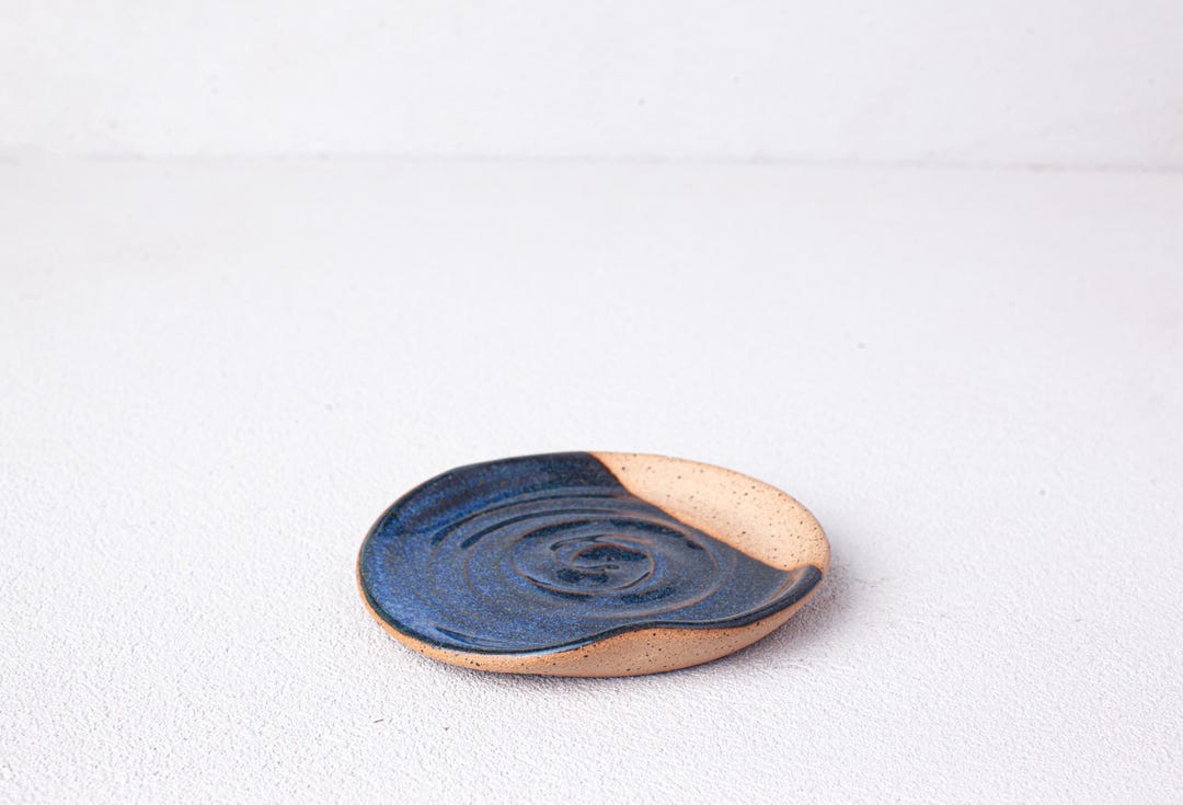 Offshore Blue Spoon Rest - Ceramic Spoon Rest - Wheel-thrown Spoon Rest ...