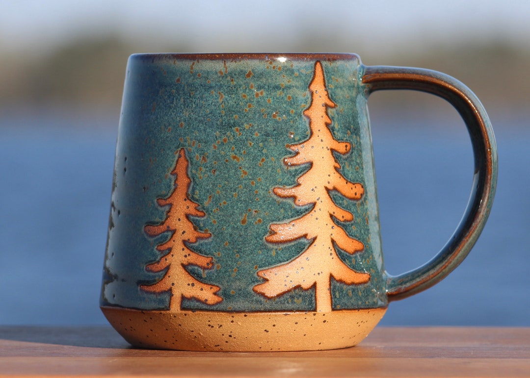 Spruce Tree Mug Evergreen Tree Mug Pine Tree Mug Christmas Mug Aurora ...