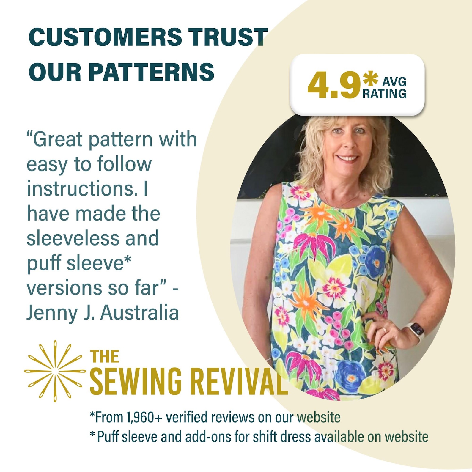 Versatile Shift Dress Sewing Pattern | US 8-14, Easy Sew (PDF Pattern ...
