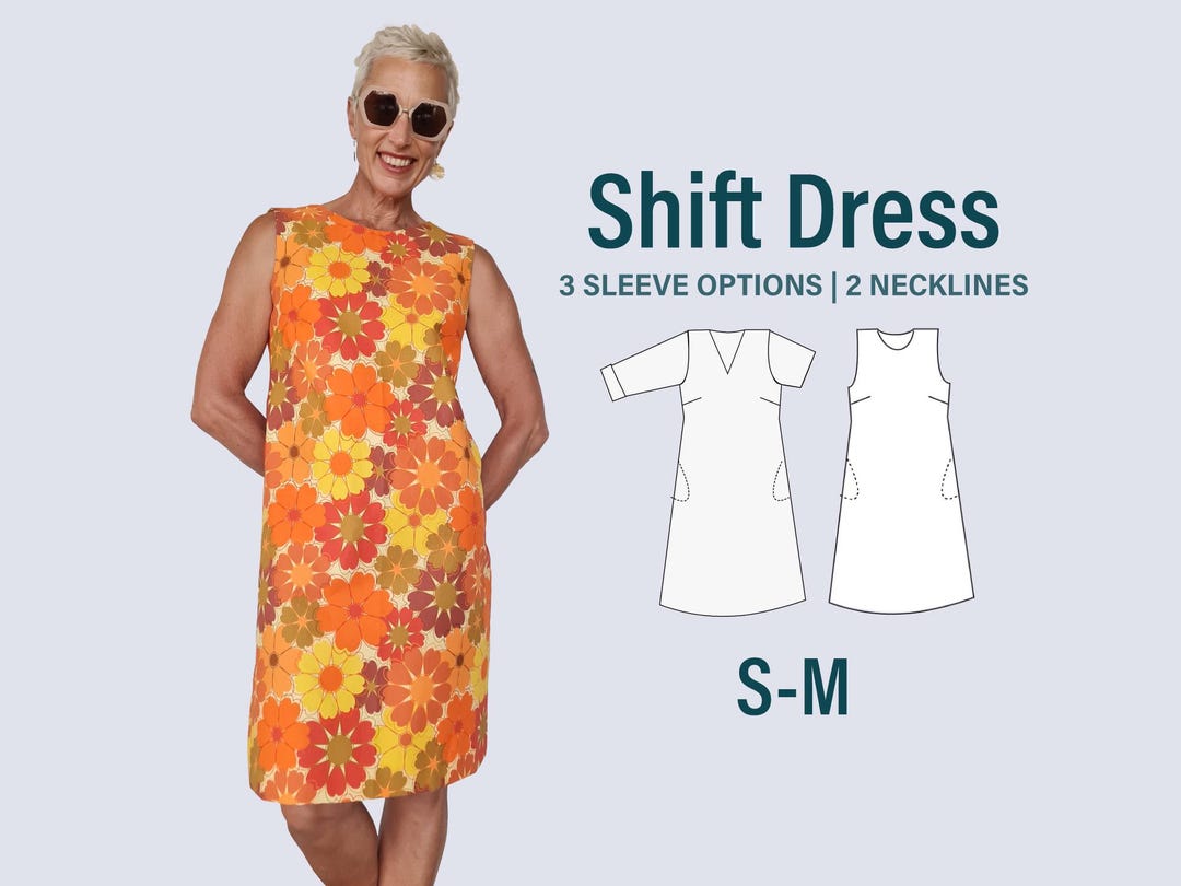 Versatile Shift Dress Sewing Pattern | Easy Sew | US 2-10 (digital ...
