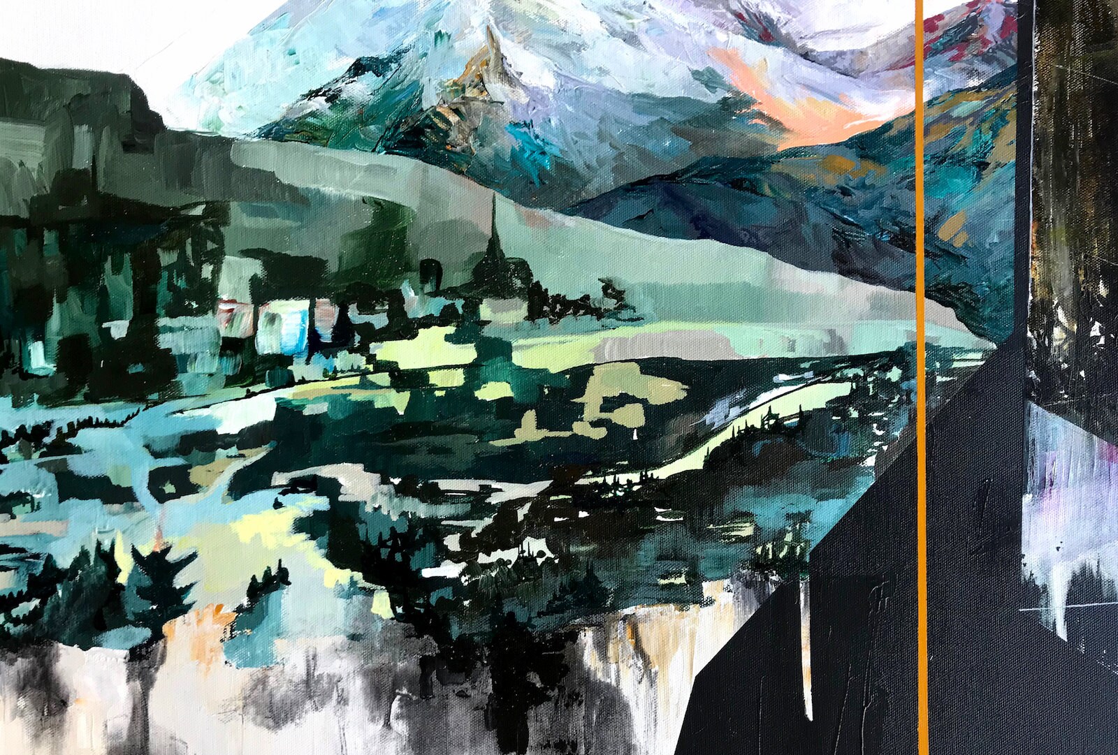 Overlook - Archival Art Print of Original Geometric Landscape Painting ...