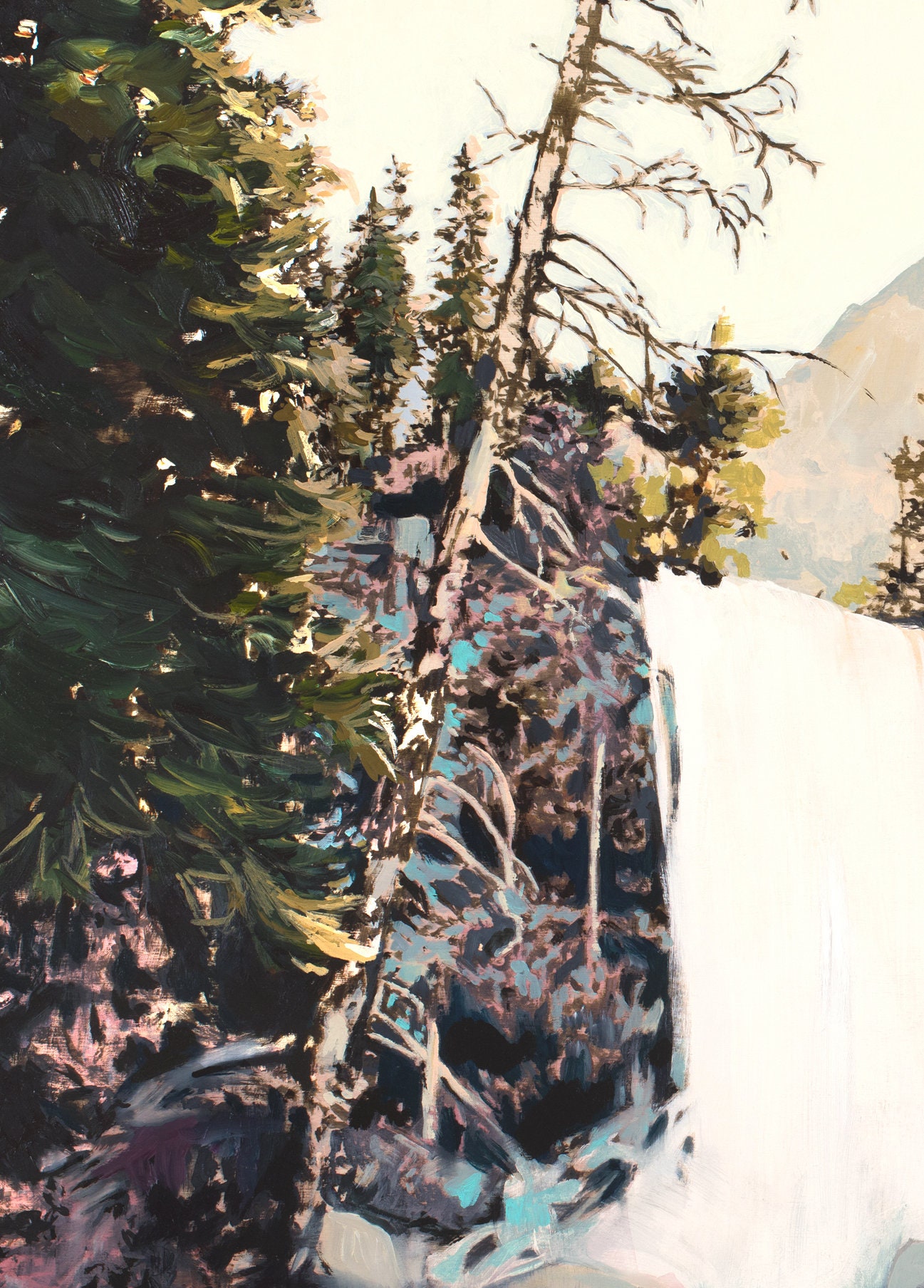 Vernal Falls Archival Print of Painting of Vernal Falls in - Etsy