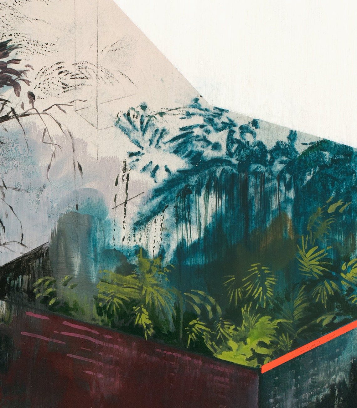 Monsoon Season - Archival Print of Painting of an Abstract Landscape in ...