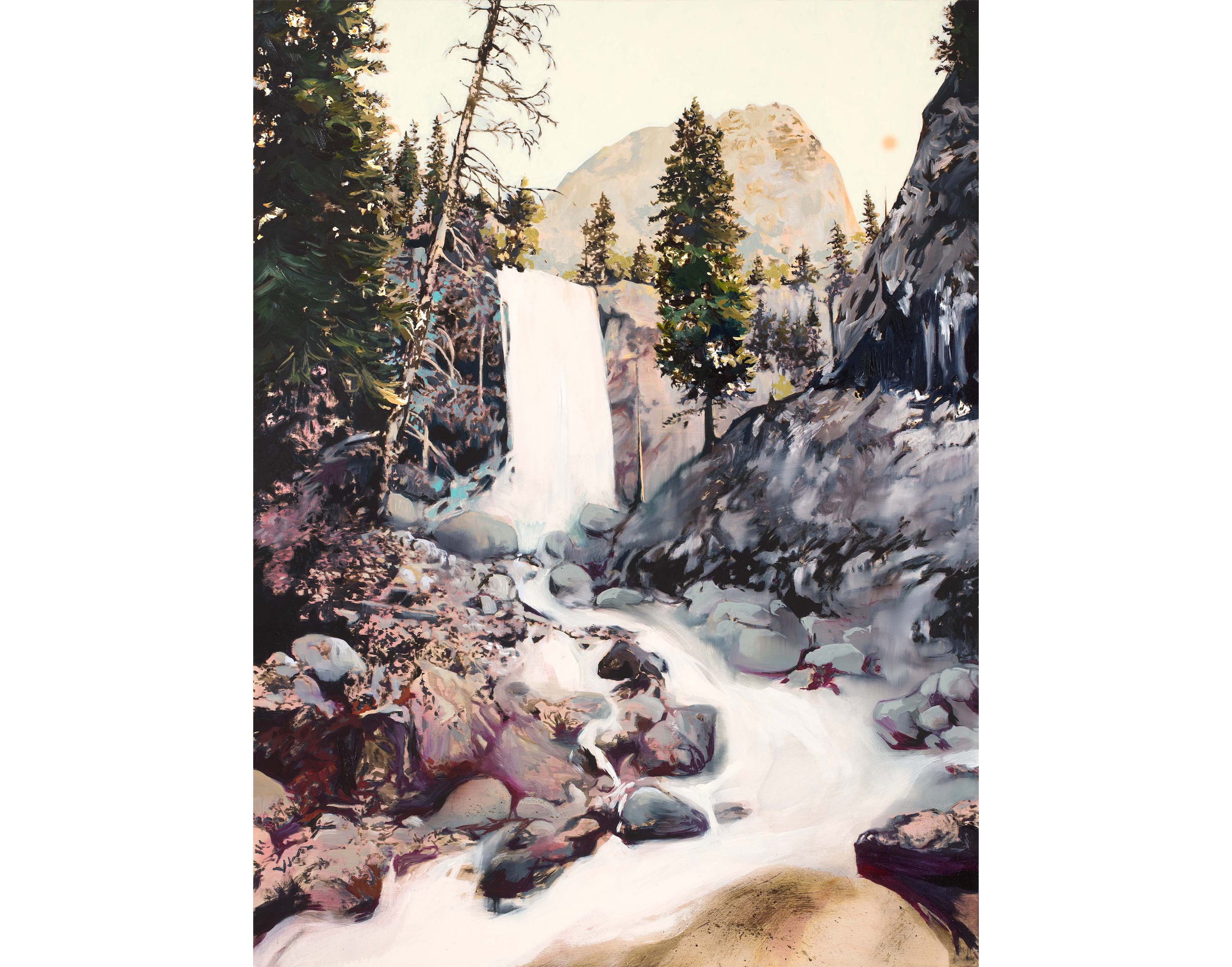 Vernal Falls Archival Print of Painting of Vernal Falls in - Etsy
