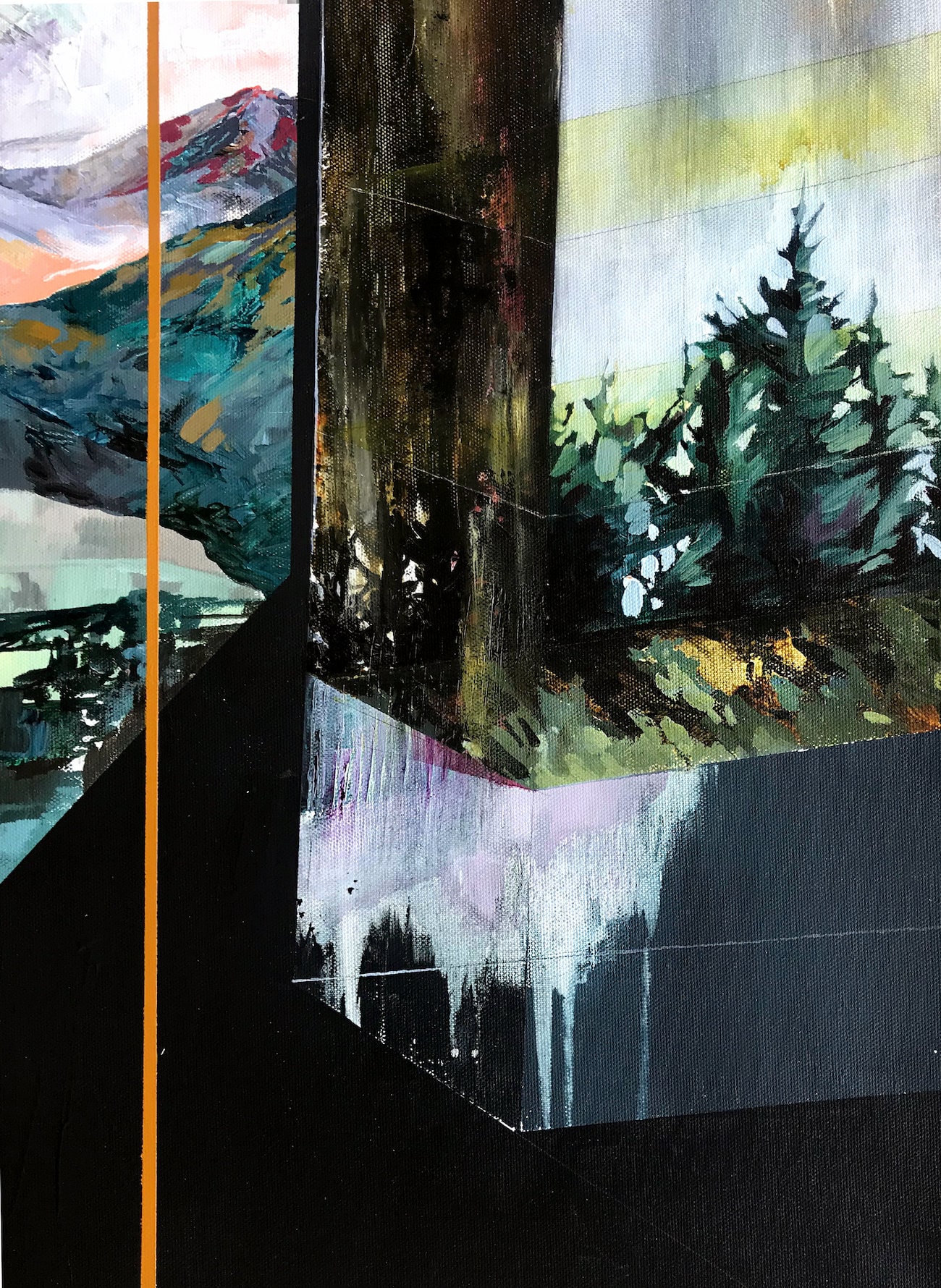 Overlook - Archival Art Print of Original Geometric Landscape Painting ...