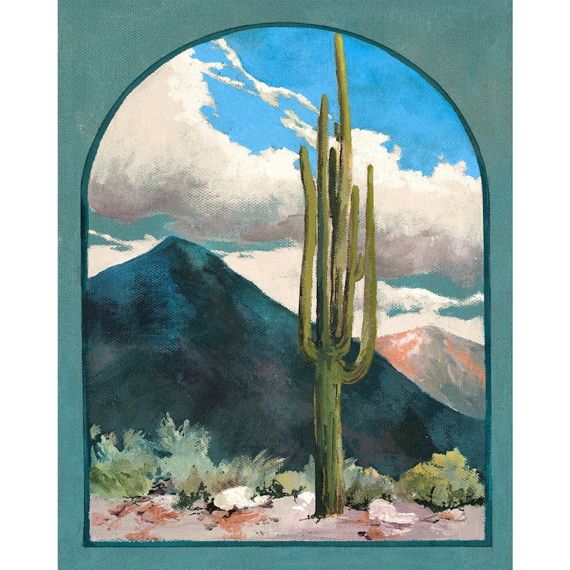 Saguaro Painting - Etsy