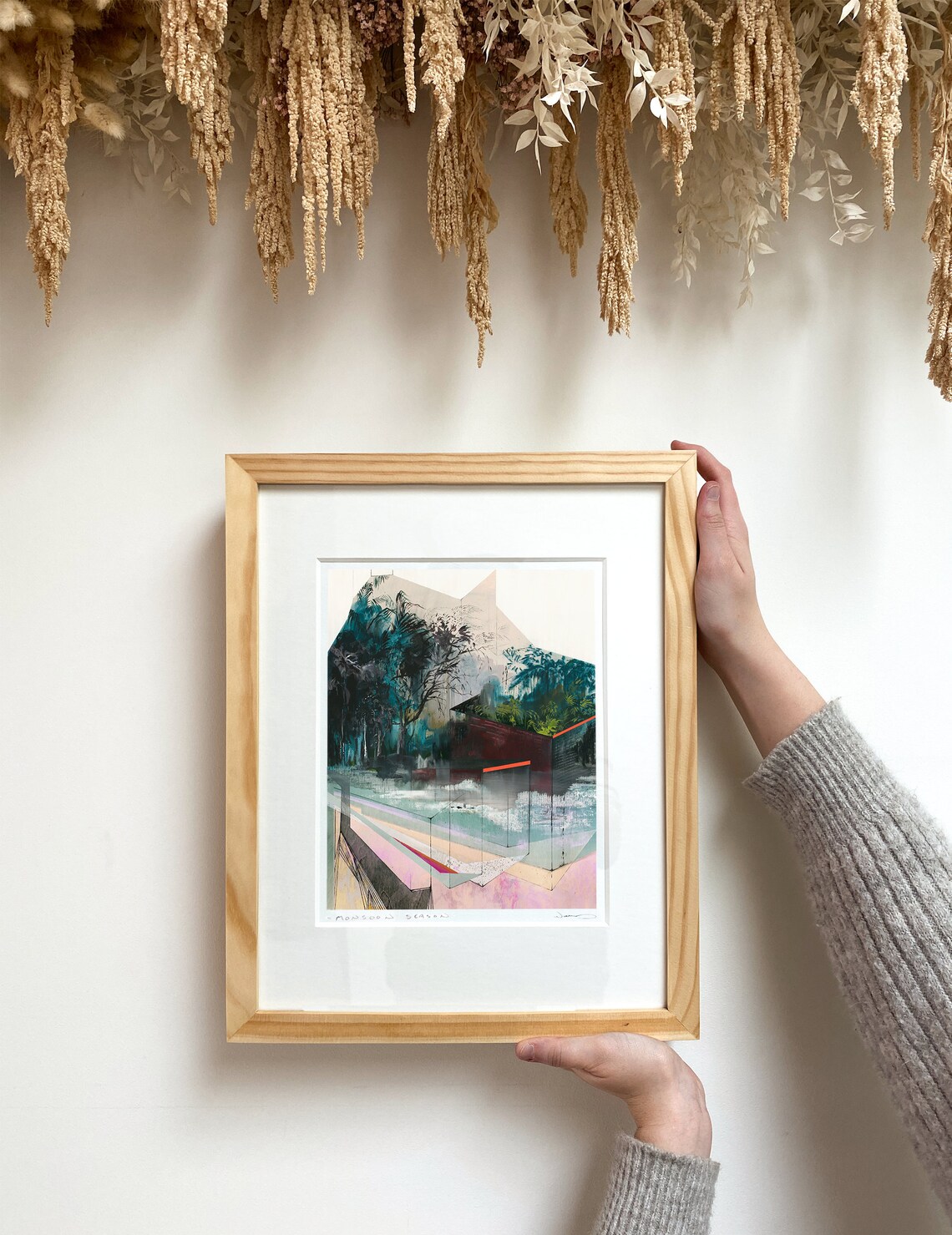 Monsoon Season - Archival Print of Painting of an Abstract Landscape in ...