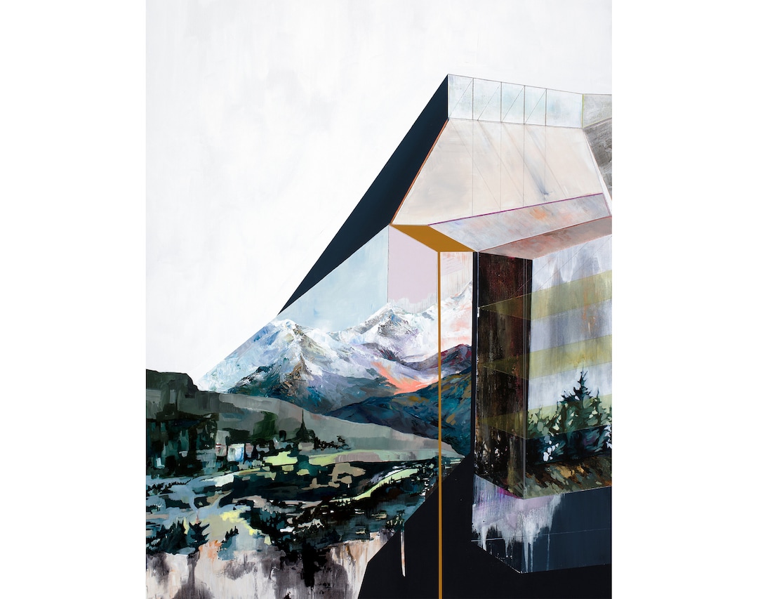 Overlook - Archival Art Print of Original Geometric Landscape Painting ...