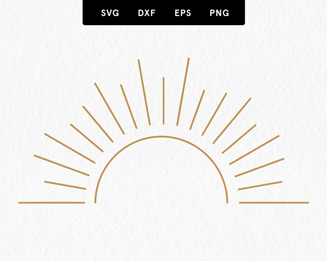 Boho Sun SVG, Sunshine Vector Cut File, Sunburst Clipart, Boho Sun ...