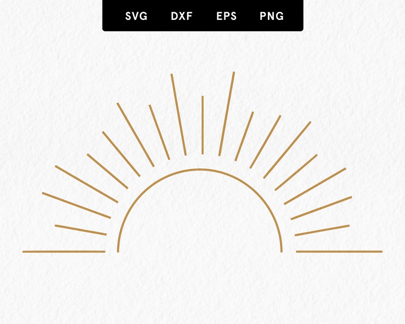 Boho Sun SVG, Sunshine Vector Cut File, Sunburst Clipart, Boho Sun ...