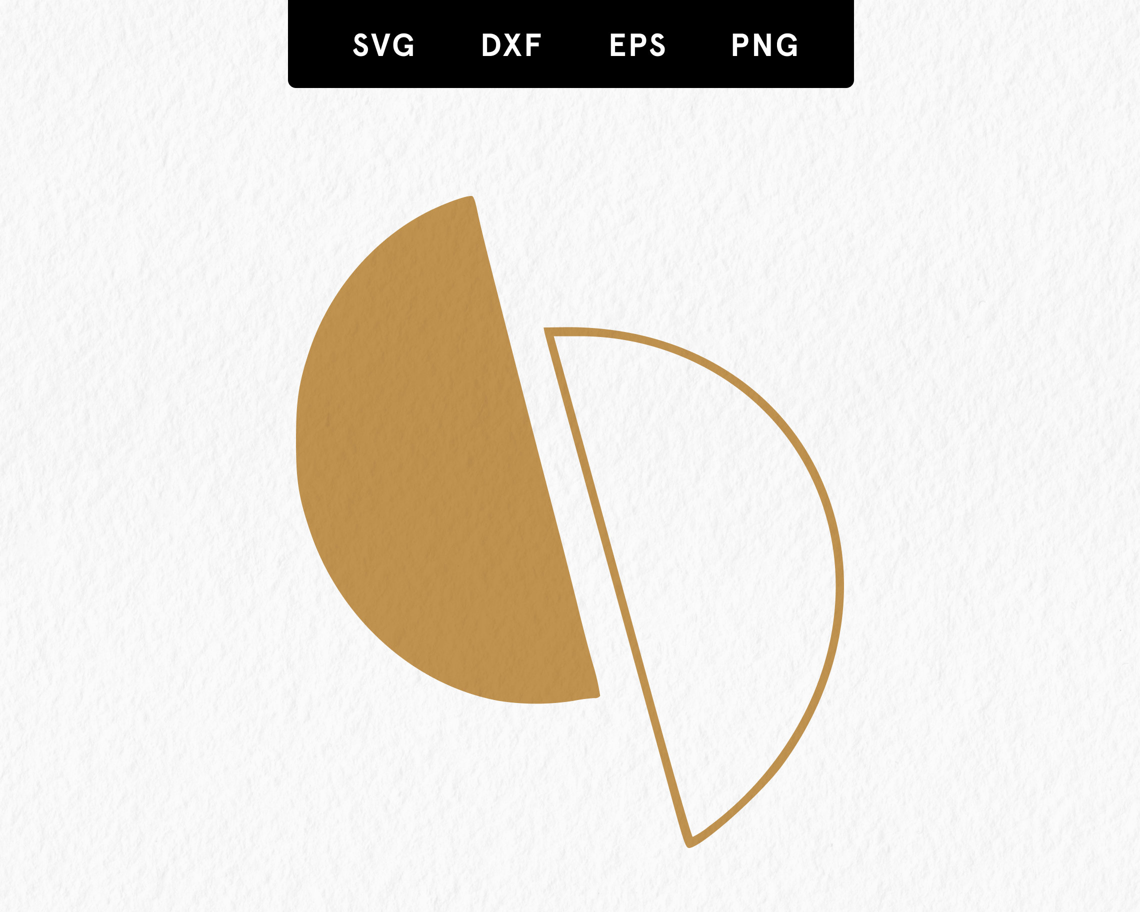 Simple Circle SVG, Split SVG Cut File, Clean Split Clipart, Boho Circle ...