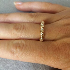 Sterling Silver Bead Ring, Stretch Ring , Silver Stretch Ring, Silver ...