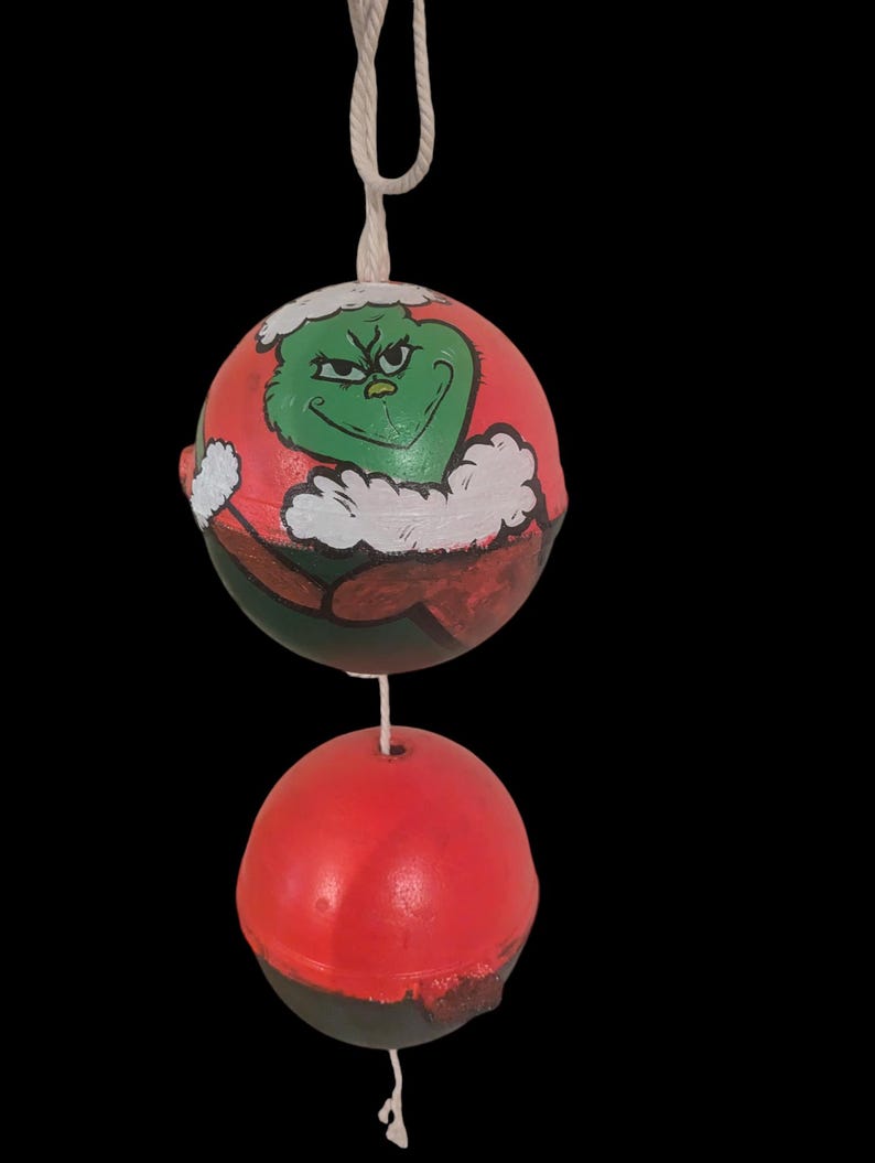 Lobster Buoy Decor Hand Painted Grinch Buoys Christmas Theme Decor - Etsy