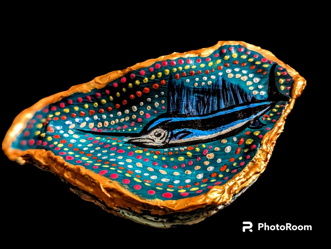 Hand-painted Oyster Shell - Etsy