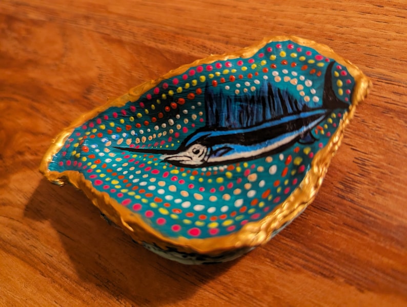 Hand-painted Oyster Shell - Etsy