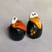 Handmade Salt Dough Bird Figurines: Whimsical Painted Parrot Set - Etsy