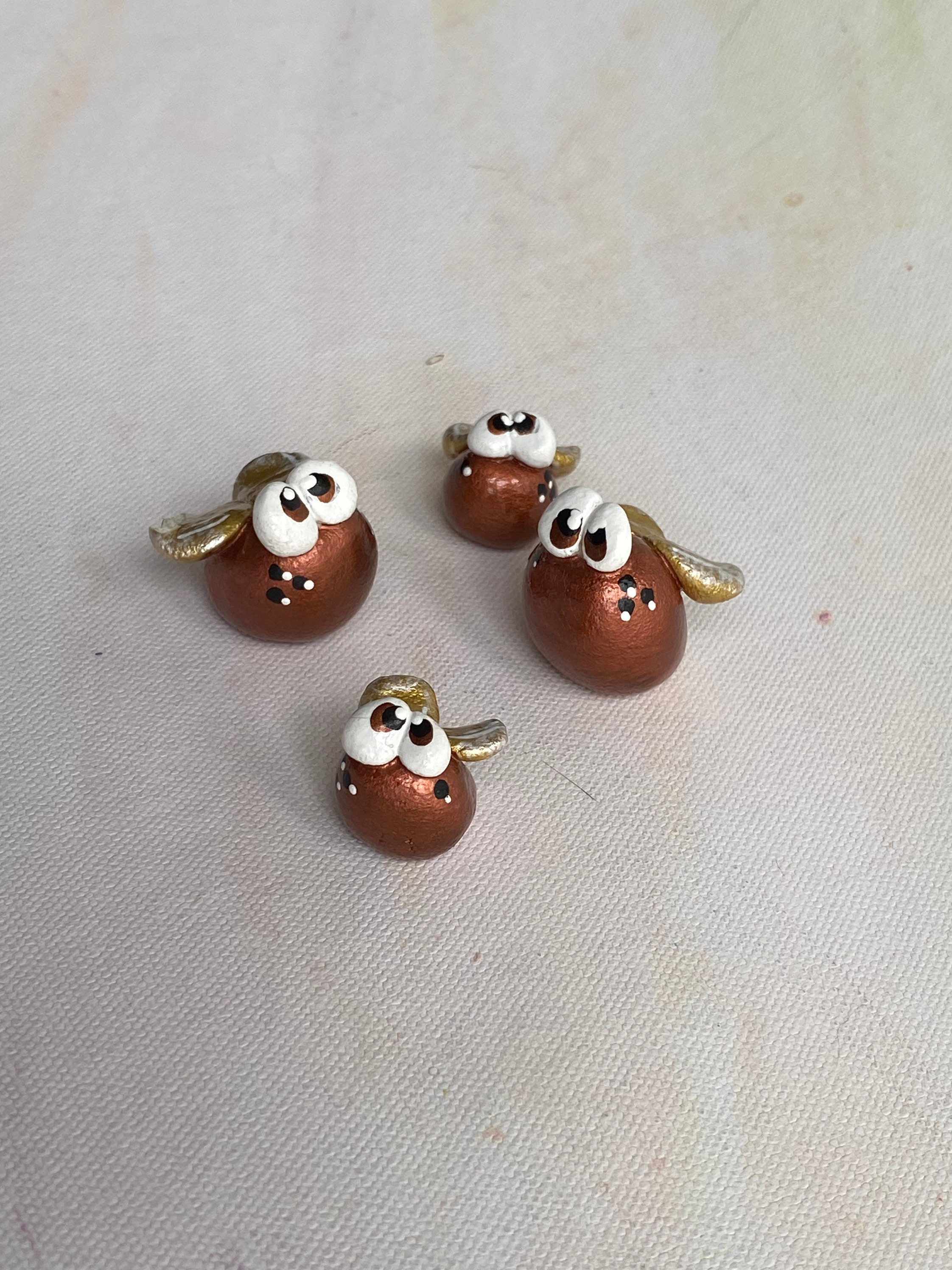 Honeybee Miniature Bees Figurine Bee Family Set of 4 - Etsy