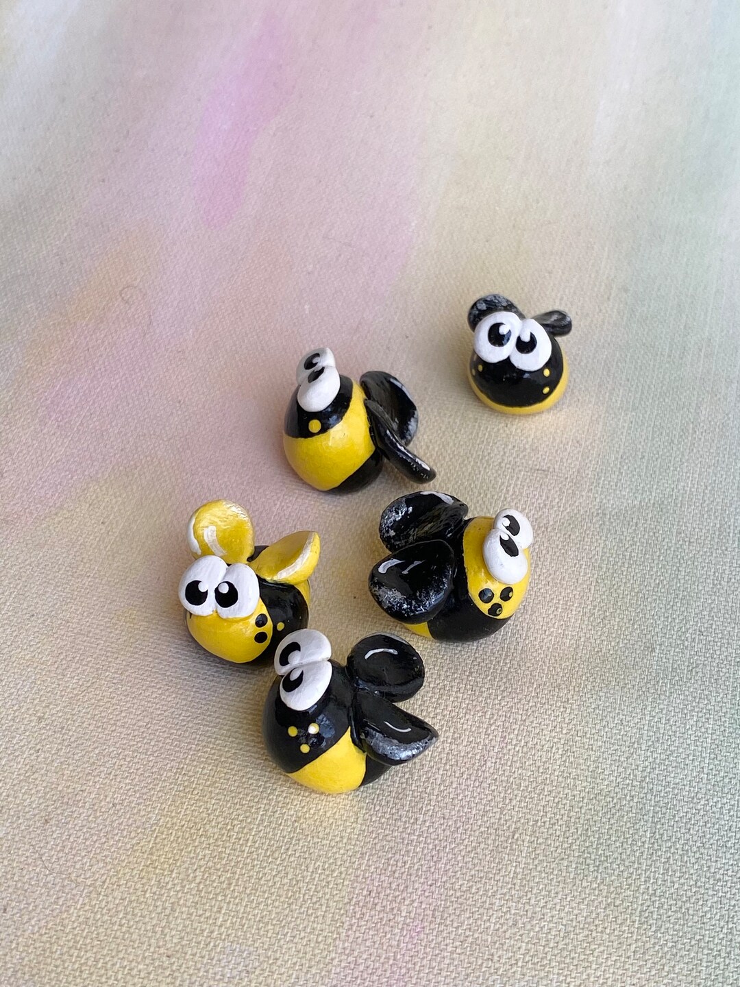 Honeybee Insects Figurine, Bee Miniature, Bumblebee Art Decor, Set of 5 ...