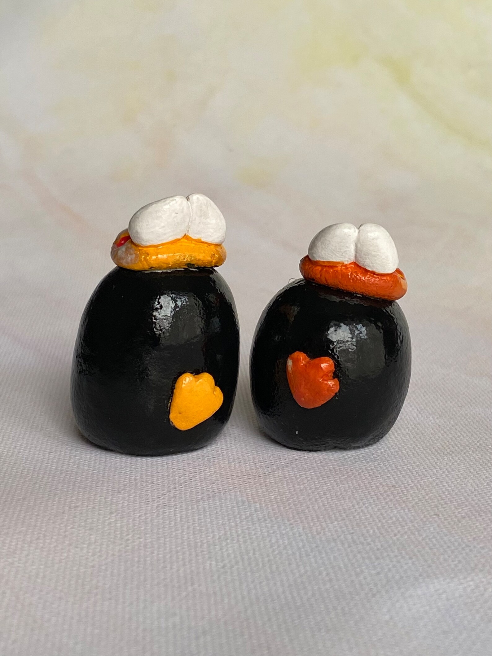 Handmade Salt Dough Bird Figurines: Whimsical Painted Parrot Set - Etsy
