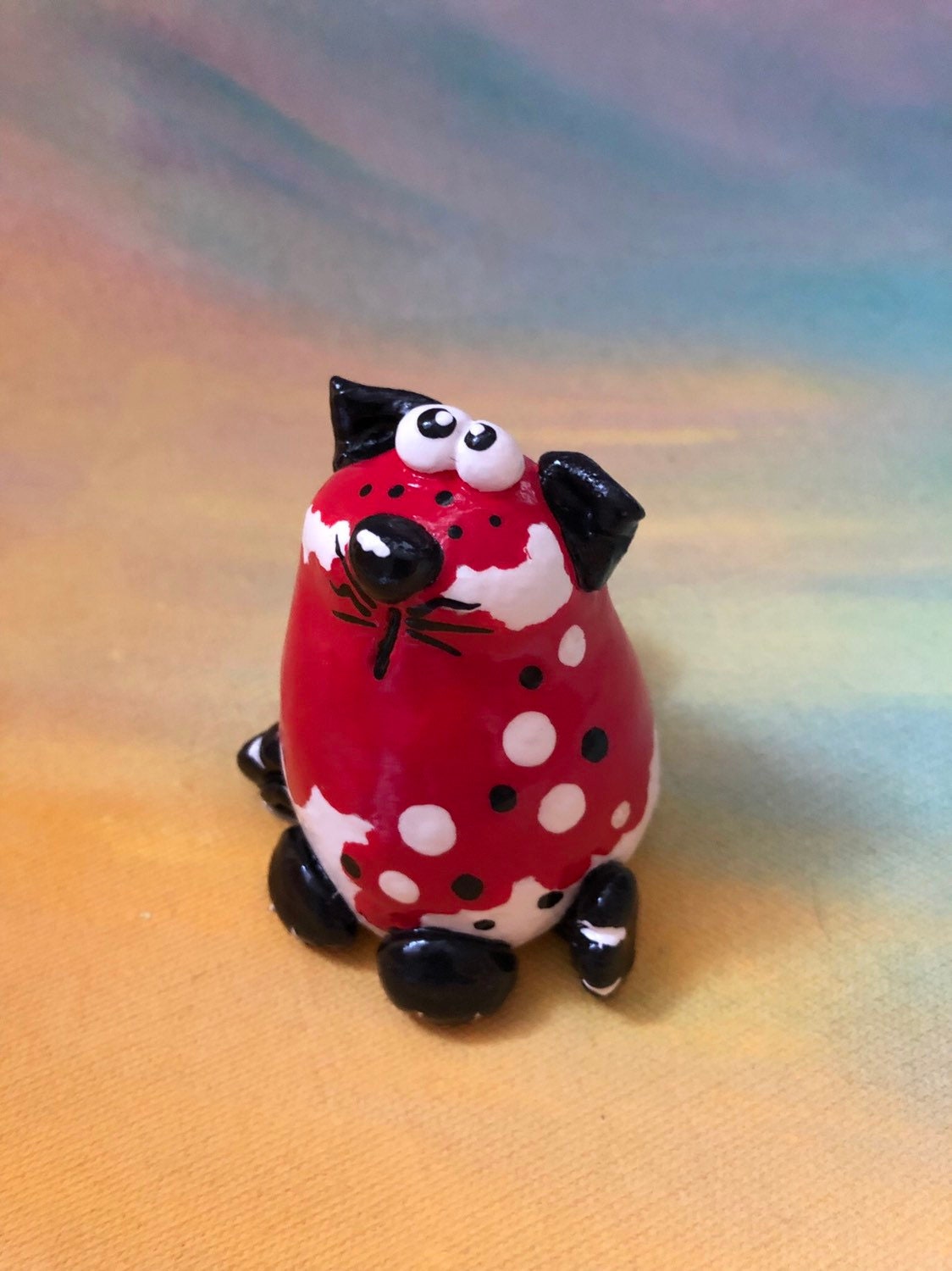 Fox Whimsy Figure, Red Fox Figurine/ Animal Fantasy Sculpture - Etsy