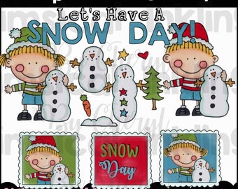 Snowman clip art | Etsy