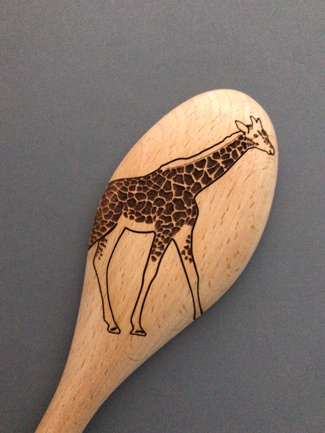 Personalize Me! Giraffe Engraved on Wooden Spoon - Etsy