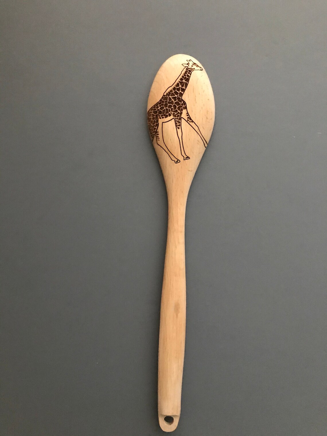 Personalize Me! Giraffe Engraved on Wooden Spoon - Etsy