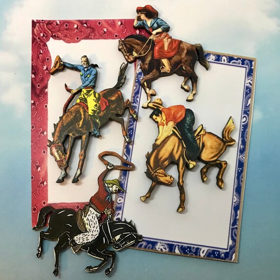 Cowboy Magnet Setcowboy Magnetcowgirl Magnetvintage | Etsy