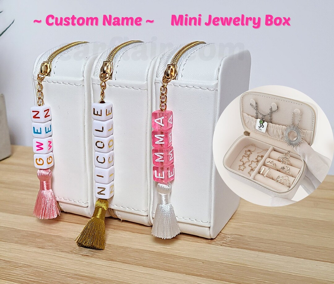 Personalized Jewelry Box for Girls Small Custom Jewelry Box Mini Travel ...
