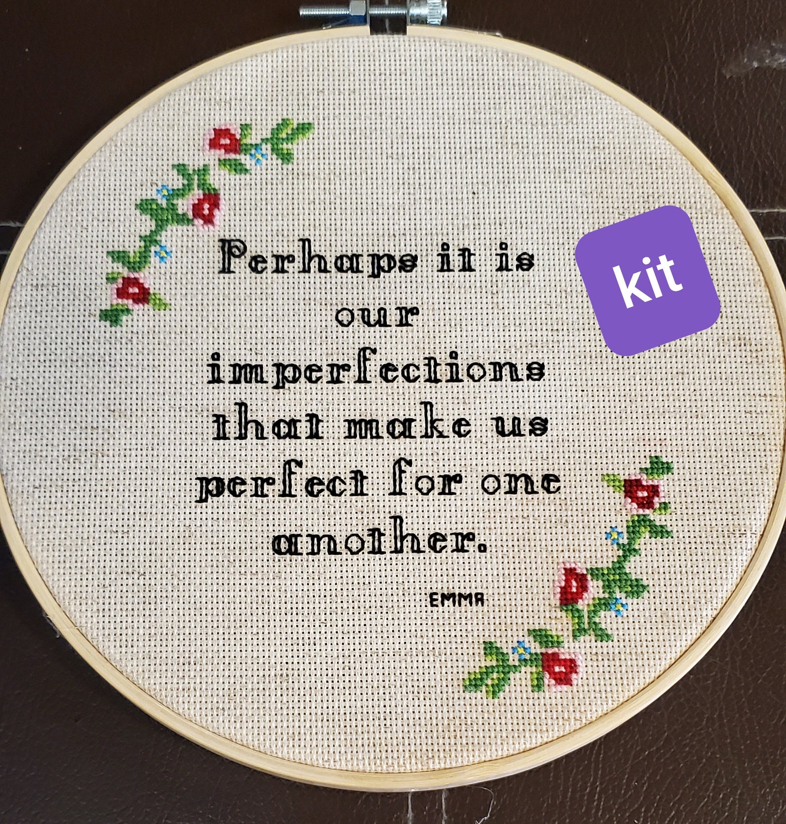 Jane Austen Emma Cross Stitch Kit Beginner DIY Counted Cross - Etsy