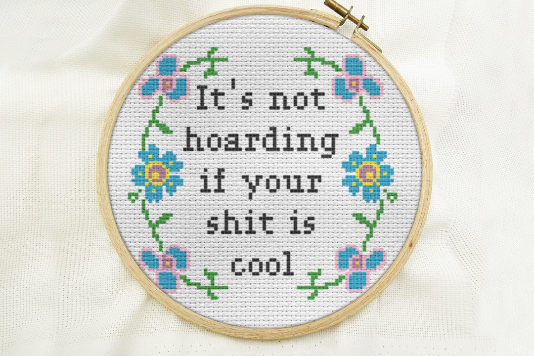 Cross Stitch Pattern Beginner, Fun Easy Stitch Pattern, Hoarding - Etsy