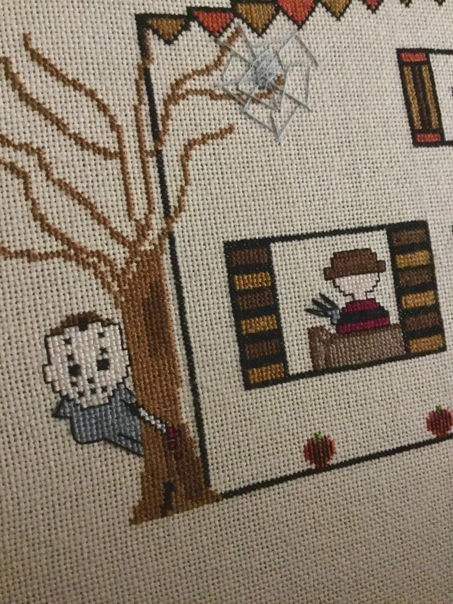 Cross Stitch Pattern Halloween Horror, Beginner Modern Cross Stitch ...